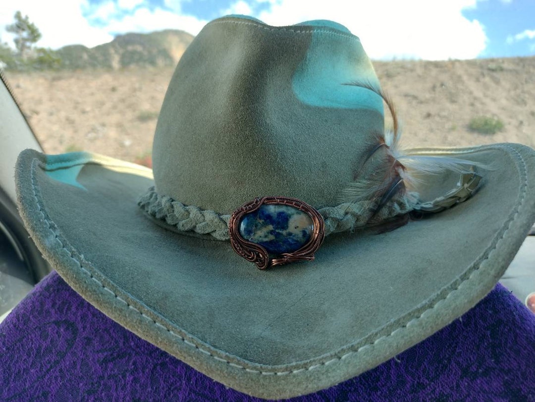 Burnished Copper and Sodalite Wire Wrapped Cowboy Hat or Cowgirl Hat ...