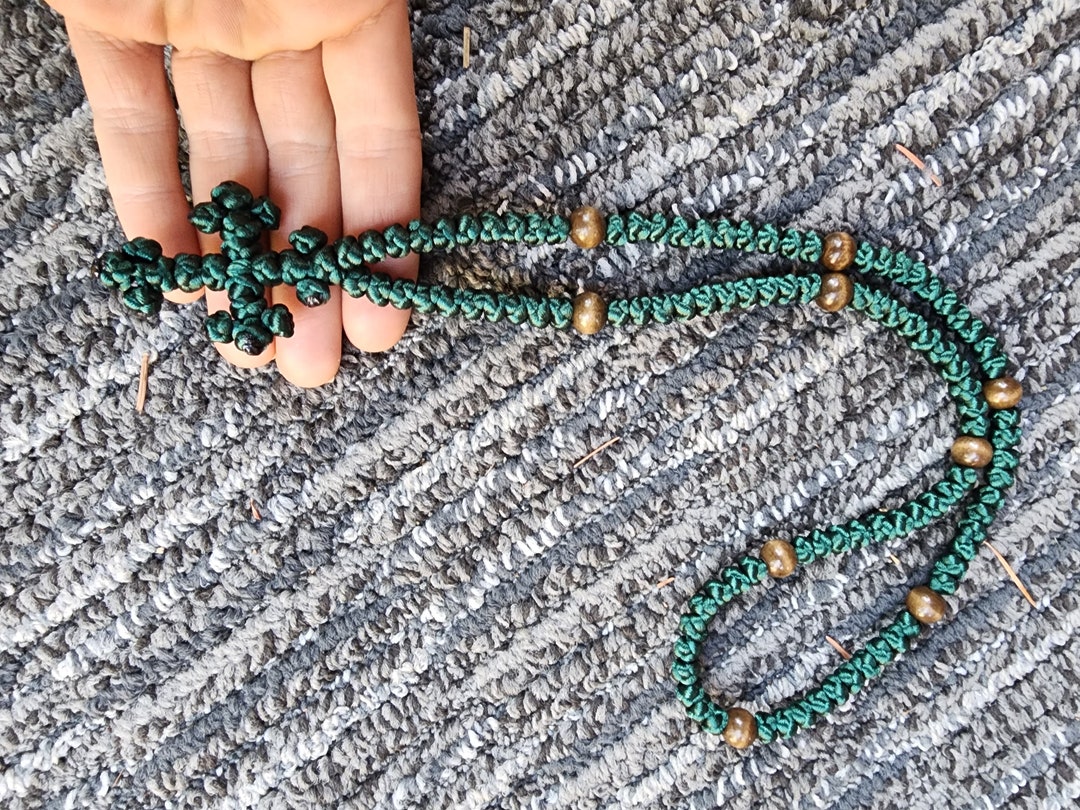 100 Knot Orthodox Prayer Rope With Byzantine Budded Cross - Etsy