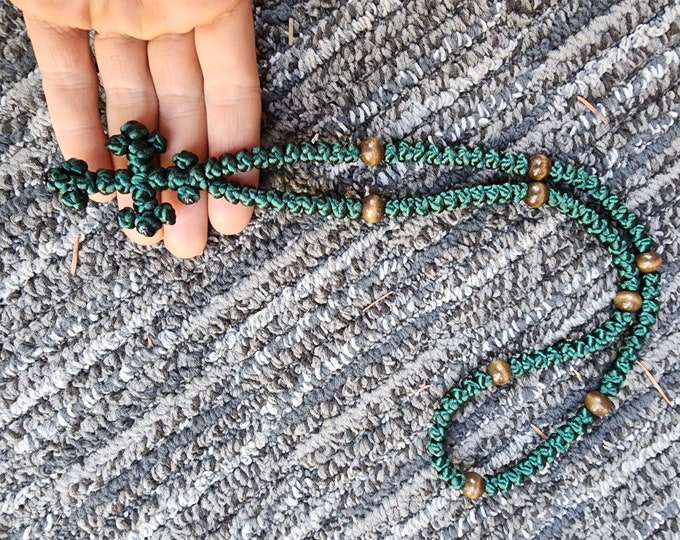 100 Knot Orthodox Prayer Rope With Byzantine Budded Cross - Etsy