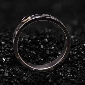 Nebula Whisper | Blue Sapphire Silver Ring, Celestial Fidget Band ...