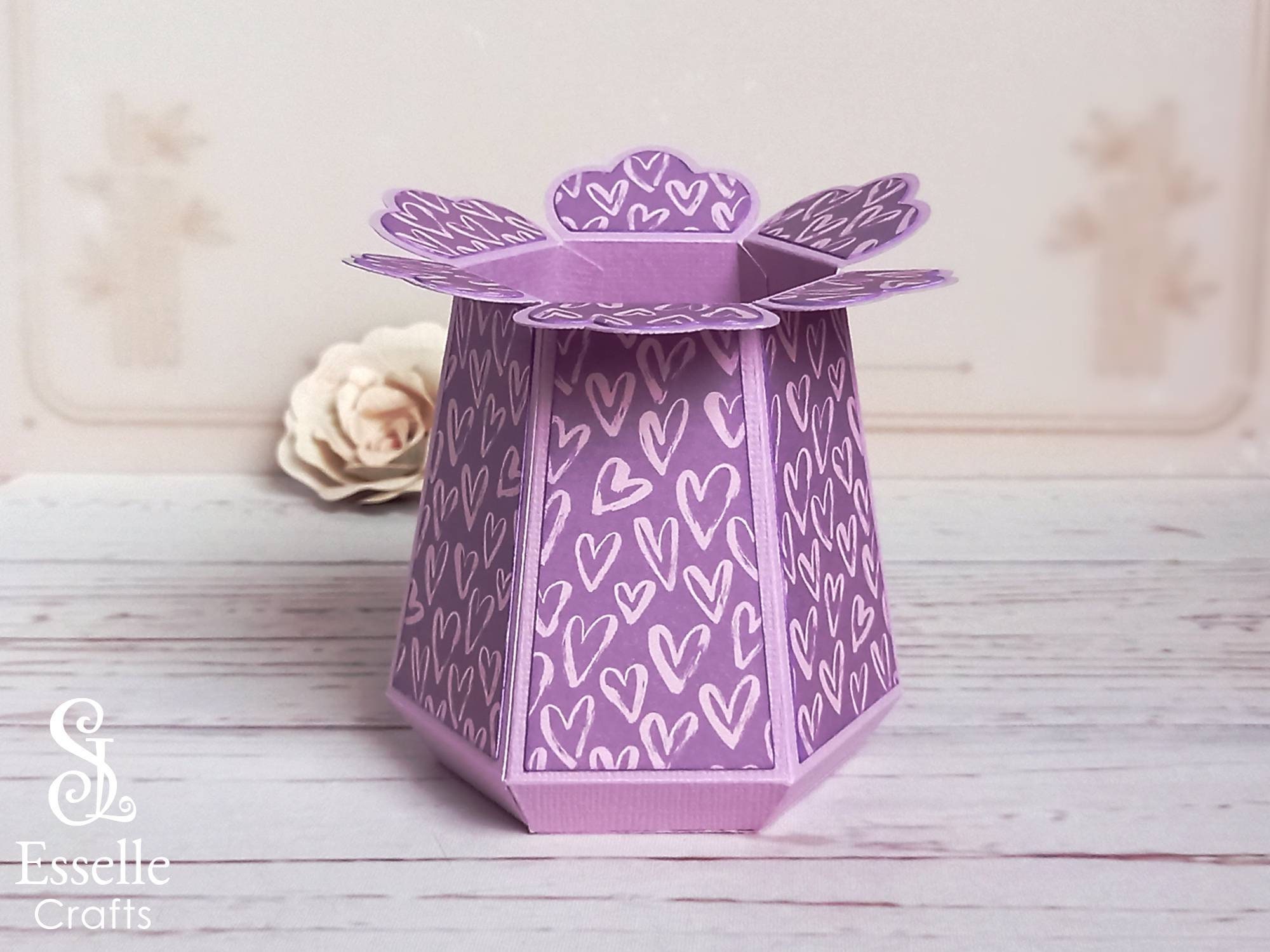 Cricut Projects Florist Box SVG Living Vase Flower Box Gift Flower ...