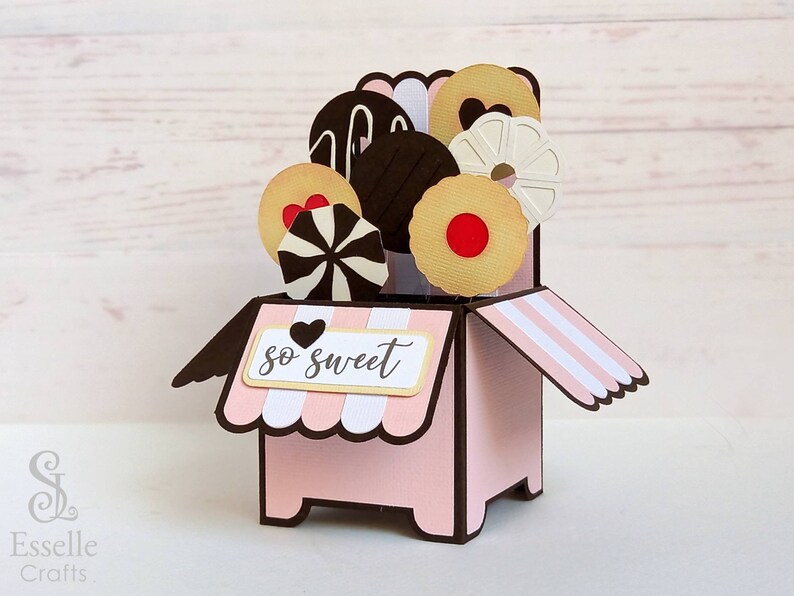 Biscuit Box Card SVG Template. Pop-up Box Card. Biscuits - Etsy UK
