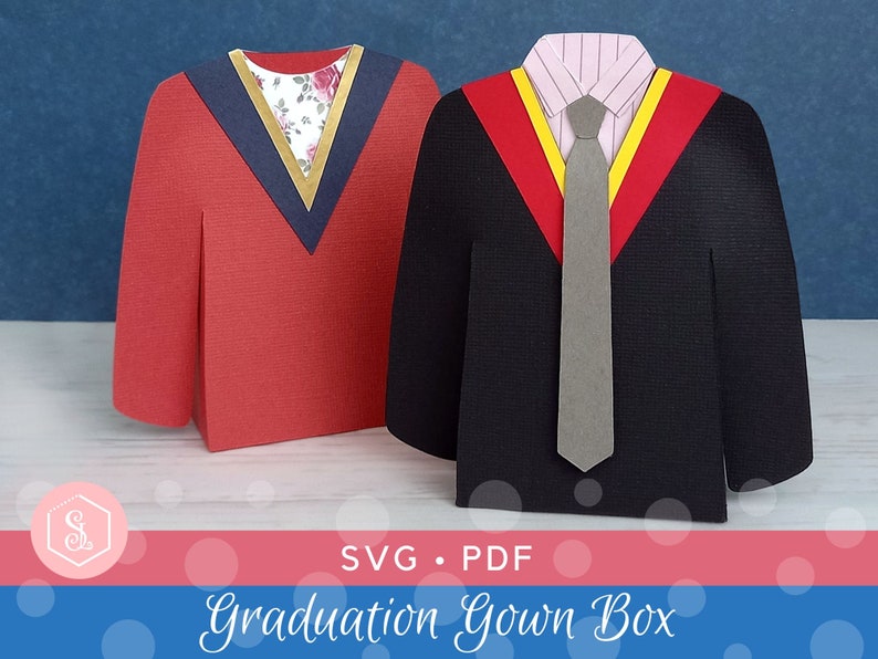Graduation Gown Box SVG PDF Templates. Award Gift Card - Etsy