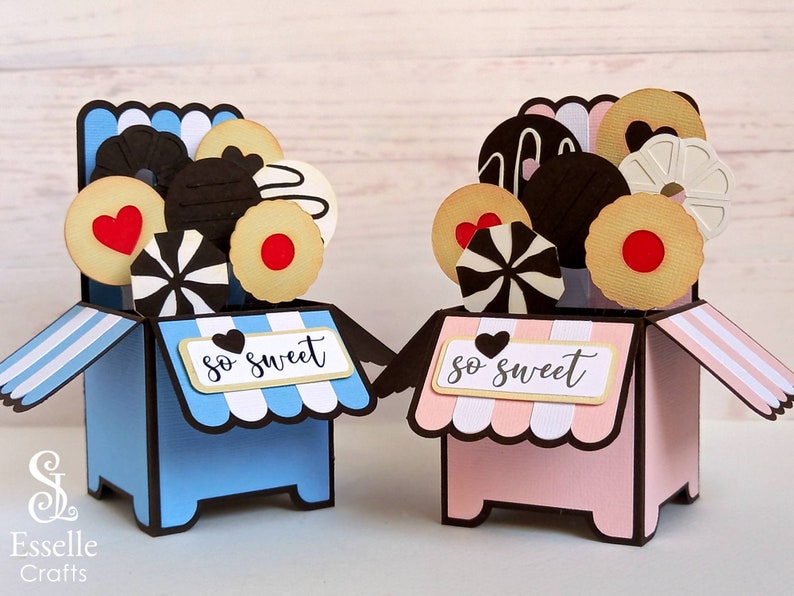 Biscuit Box Card SVG Template. Pop-up Box Card. Biscuits - Etsy UK