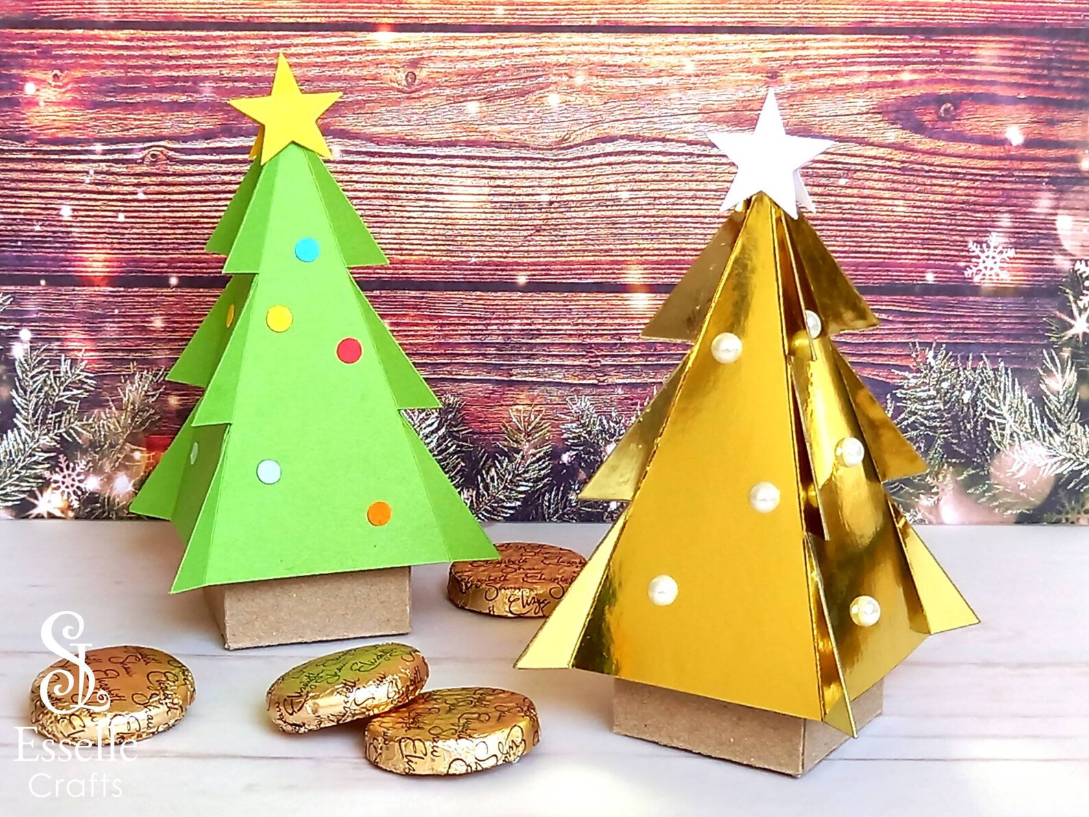 Christmas Tree Favour Box SVG PDF Template. Treat Box. - Etsy UK