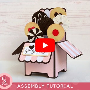 Biscuit Box Card SVG Template. Pop-up Box Card. Biscuit Greeting Card ...