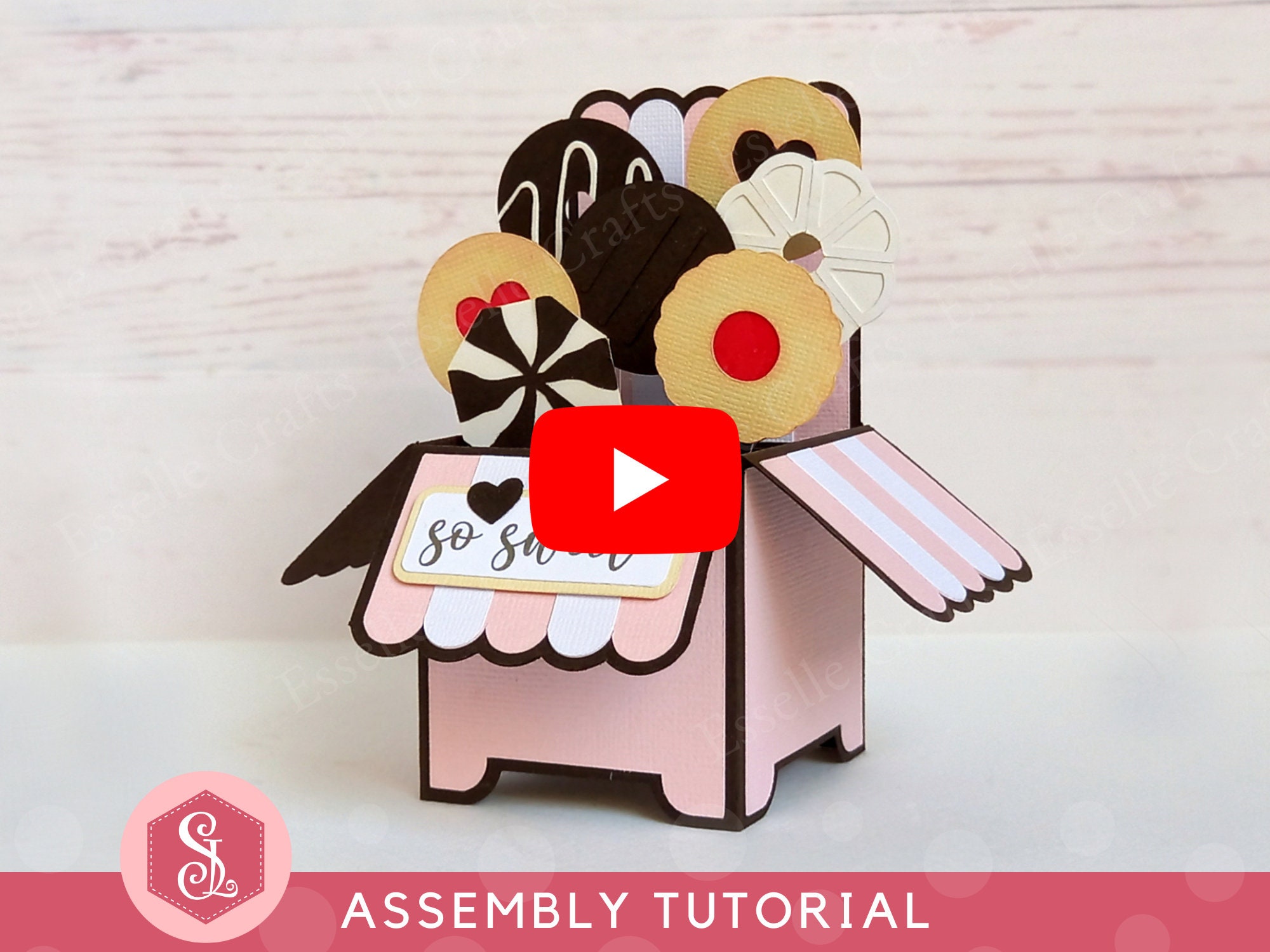 Biscuit Box Card SVG Template. Pop-up Box Card. Biscuit Greeting Card ...