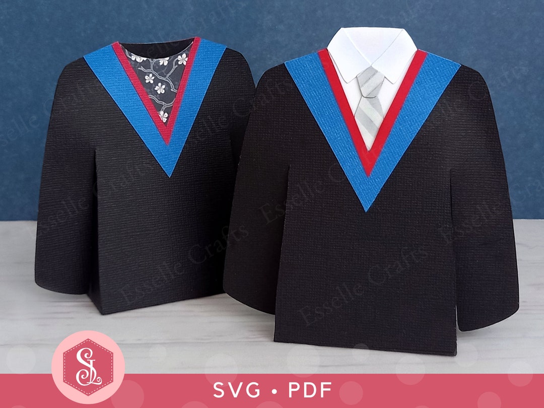Graduation Gown Box SVG + PDF Templates. Award Gift Card Holder ...