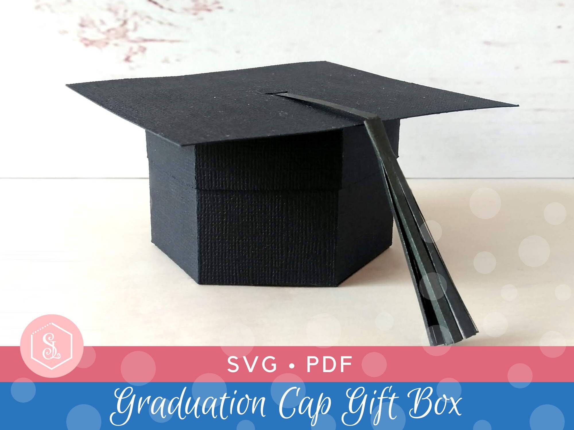 Graduation Cap Gift Box SVG PDF Templates. Mortar Board Gift - Etsy Canada