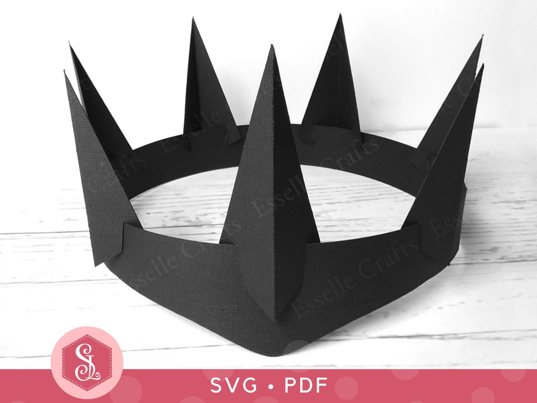 Evil Queen Crown SVG + PDF Templates, Halloween Huntsman Costume ...