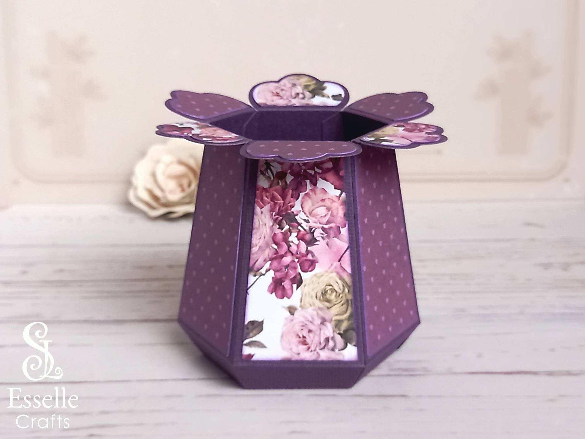 Hexagonal Florist Box SVG PDF Templates. Wedding Favour Box. - Etsy UK