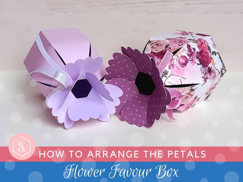 Flower Favour Box SVG PDF Templates. Flower Gift Box. - Etsy