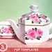 Rose Tea Party Set PDF Templates. Afternoon Tea Party Favour Boxes ...