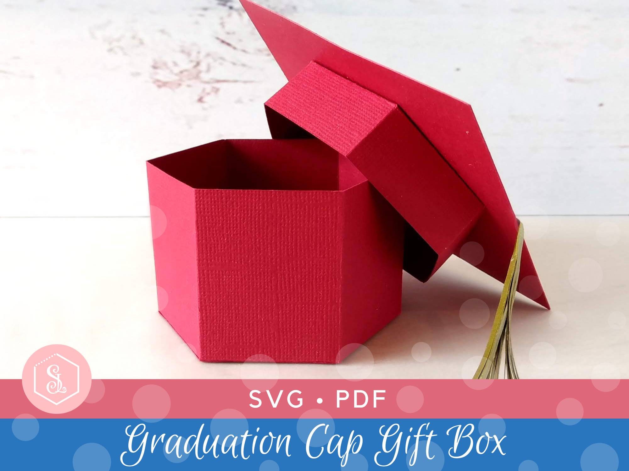Graduation Cap Gift Box SVG PDF Templates. Mortar Board Gift - Etsy Canada