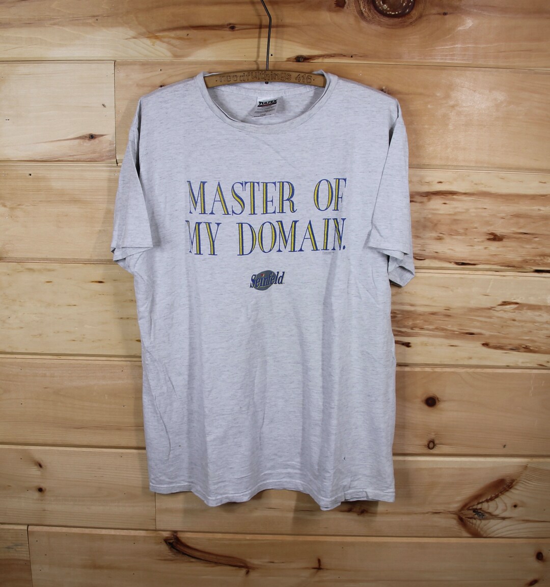 Vintage 1995 Seinfeld Master of My Domain Sitcom TV T-shirt Adult Size ...