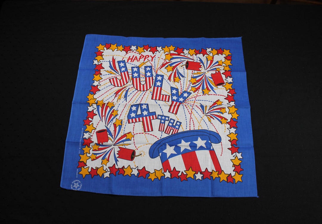 Vintage Happy July 4th United States of America Square Bandana ...
