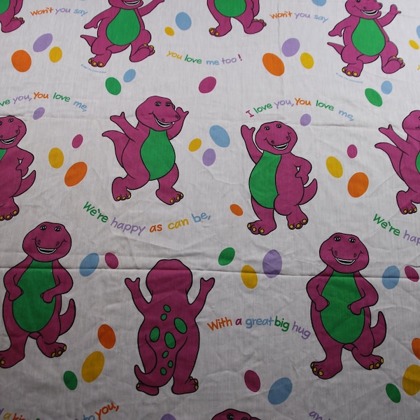 Barney Fabric - Etsy