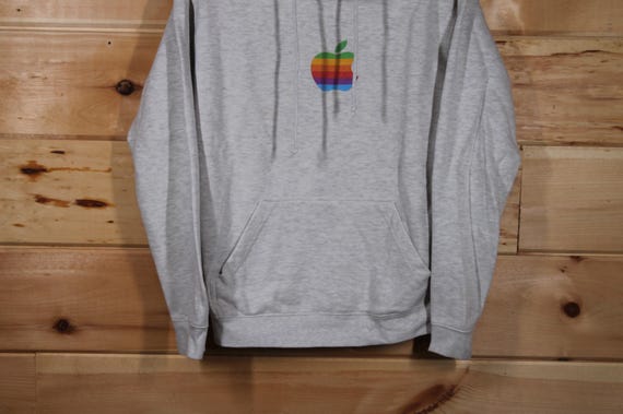Vintage Y2K Apple Mac Computers Rainbow Logo Pullover… - Gem
