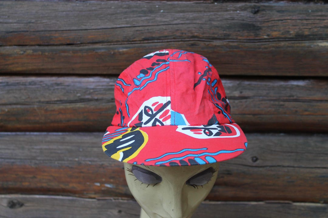Vintage Wendy's Red Fast Food Employee Snapback Hat Adjustable Adult ...