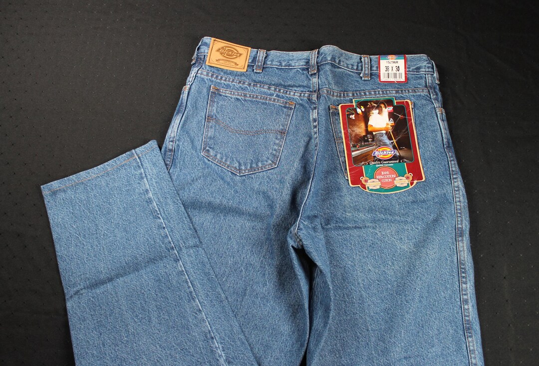 Vintage Dickies Heavyweight Cotton Denim Blue Jeans Size 38 X 34 New ...