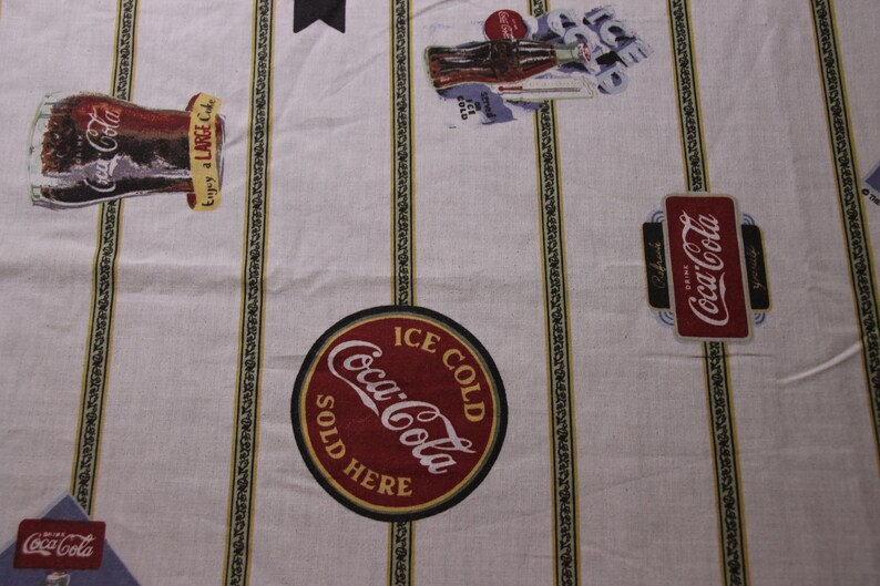 Vintage Coke Coca Cola Themed Flat Twin Size Bed Sheet - Etsy