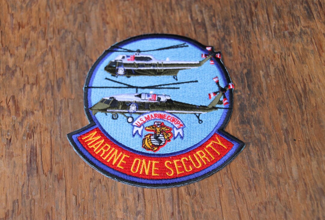 Vintage US USMC Marine Corps Marine One Security Helicopter Sew on ...