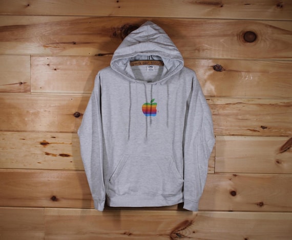 Vintage Y2K Apple Mac Computers Rainbow Logo Pullover… - Gem