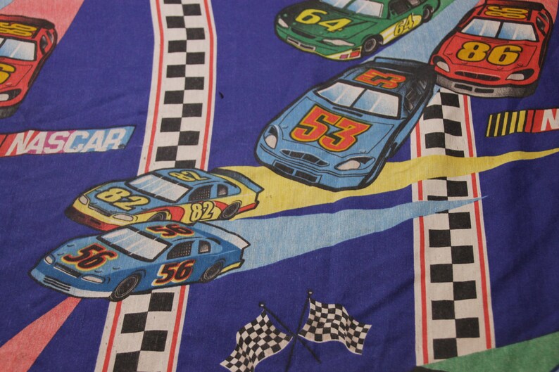 Vintage Nascar Race Car Fitted Twin Bed Sheet - Etsy