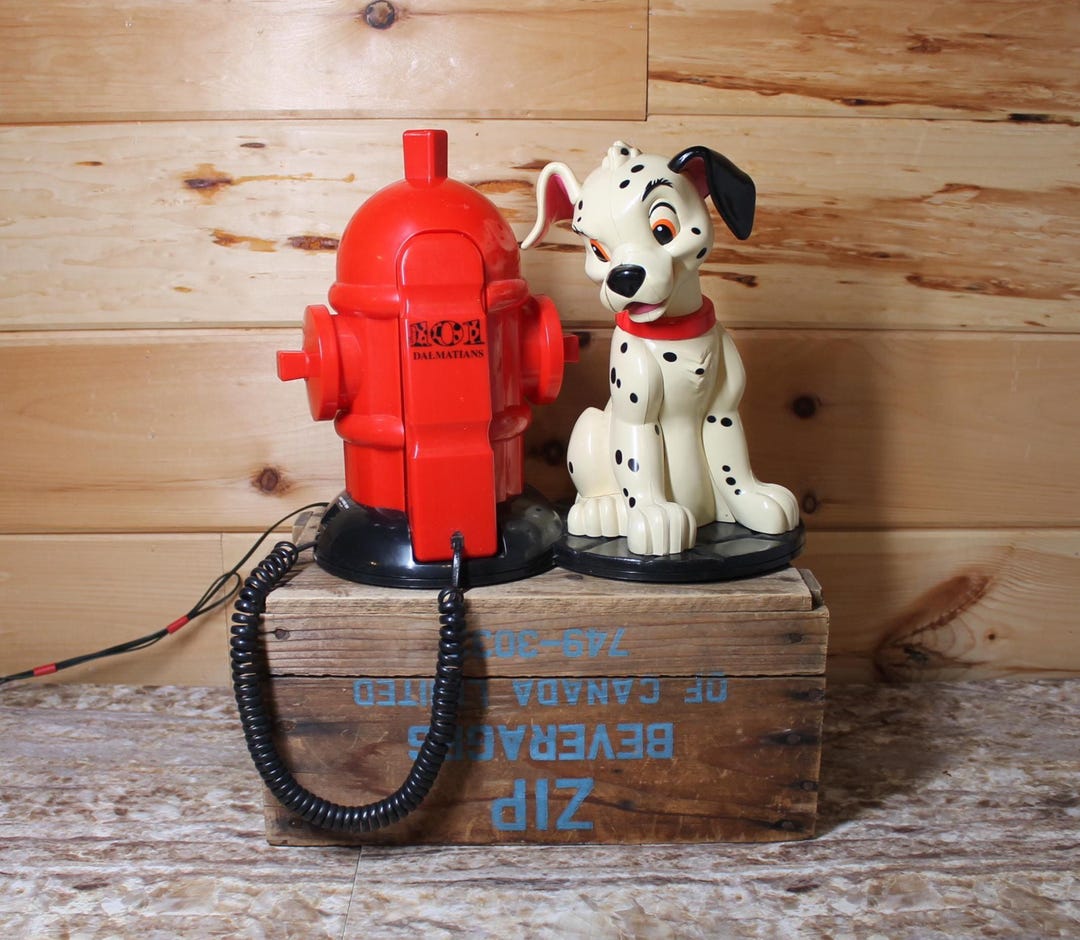 Vintage Disney 101 Dalmatians Puppy With Fire Hydrant Telephone Retro ...