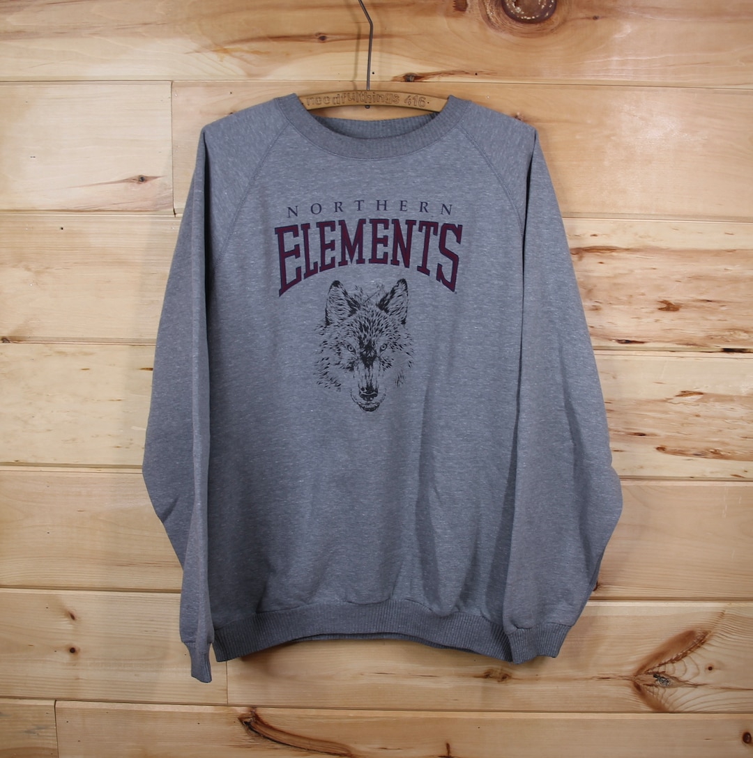 Vintage Northern Elements Wolf Face Nature Wildlife Cottage Grey ...