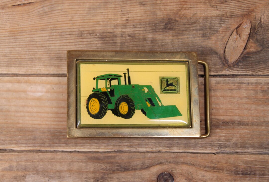 Vintage John Deere 1984 Farm Tractor Loader Bronze Belt Buckle - Etsy
