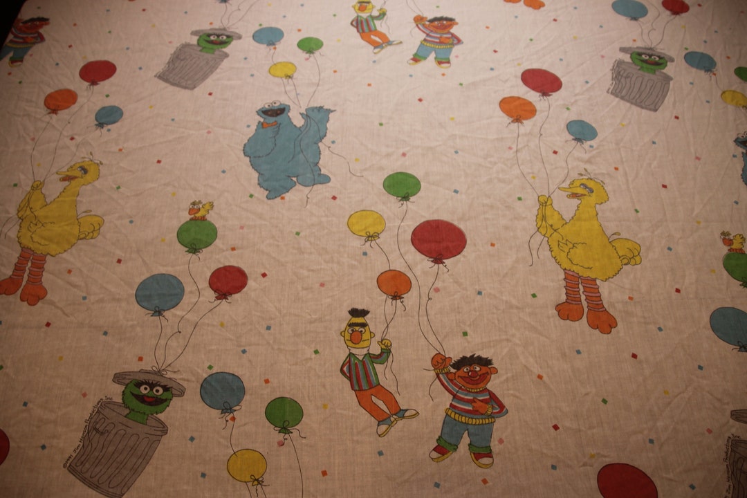 Vintage 1991 Sesame Street Themed Flat Twin Size Bed Sheet - Etsy