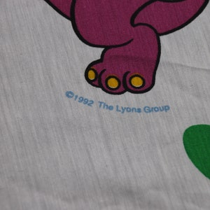 Vintage 1992 Barney the Dinosaur Full Flat Themed Bedding Bed Sheet - Etsy
