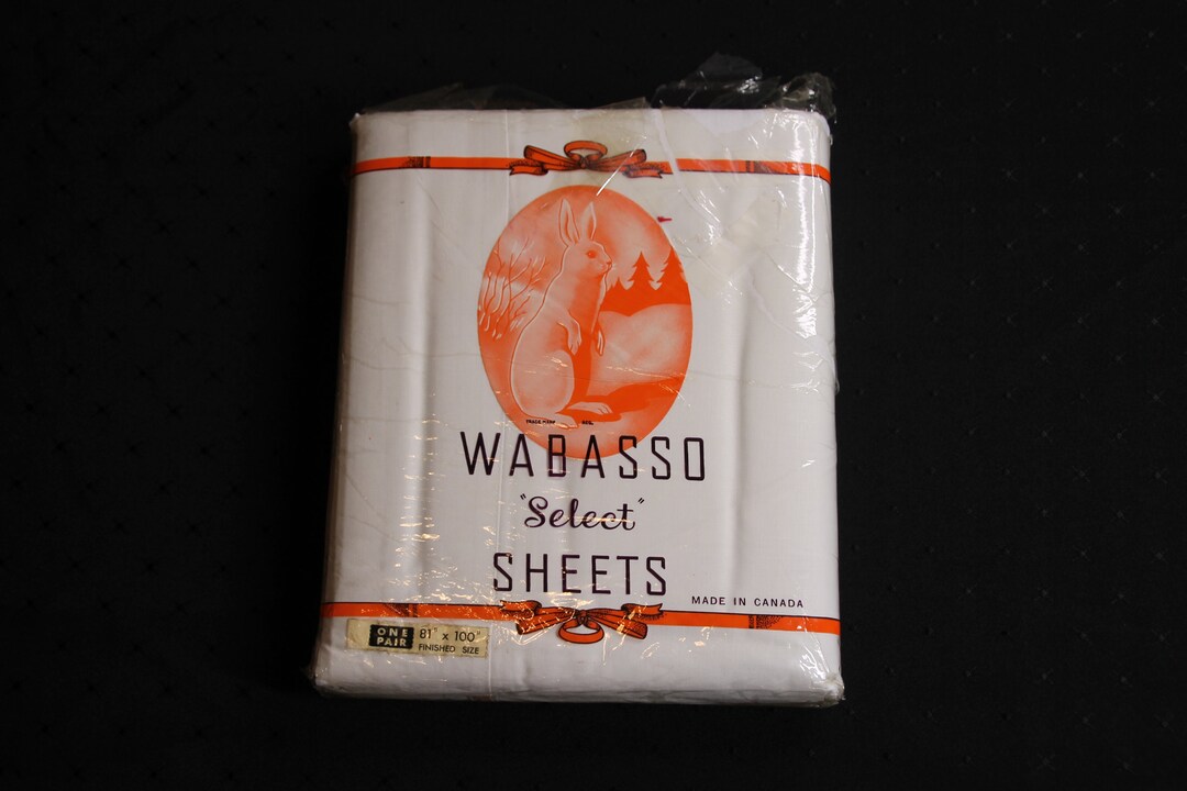 Vintage Pair of Wabasso Select Sheets One Pair White 81" X 100" New in ...