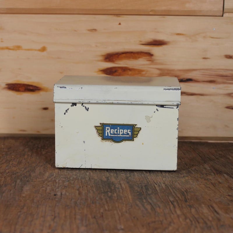 Metal Recipe Box - Etsy