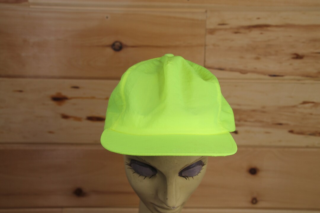 Vintage Blank Neon Yellow Snapback Hat Adjustable Adult Size - Etsy