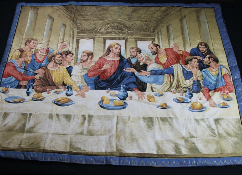 Vintage the Last Supper Blanket Quilted Tapestry Wall Art Quilted Throw ...
