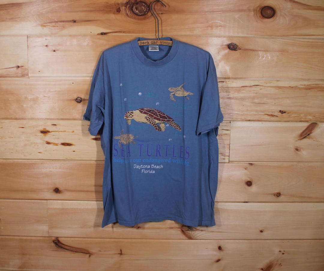 Vintage Sea Turtles Help Save Endangered Wildlife Florida Nature Blue ...