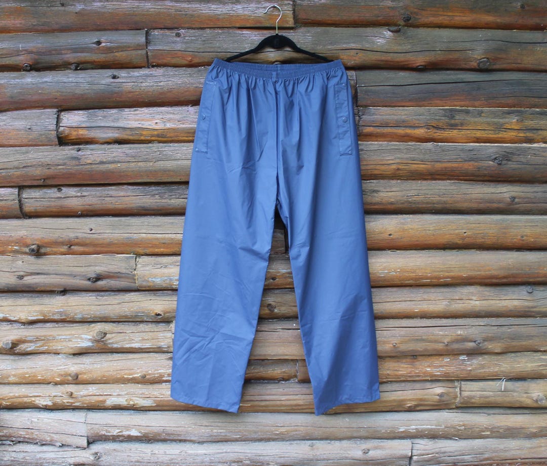 Vintage Columbia Blue Packable Outdoors Rain Splash Pants Adult Size ...