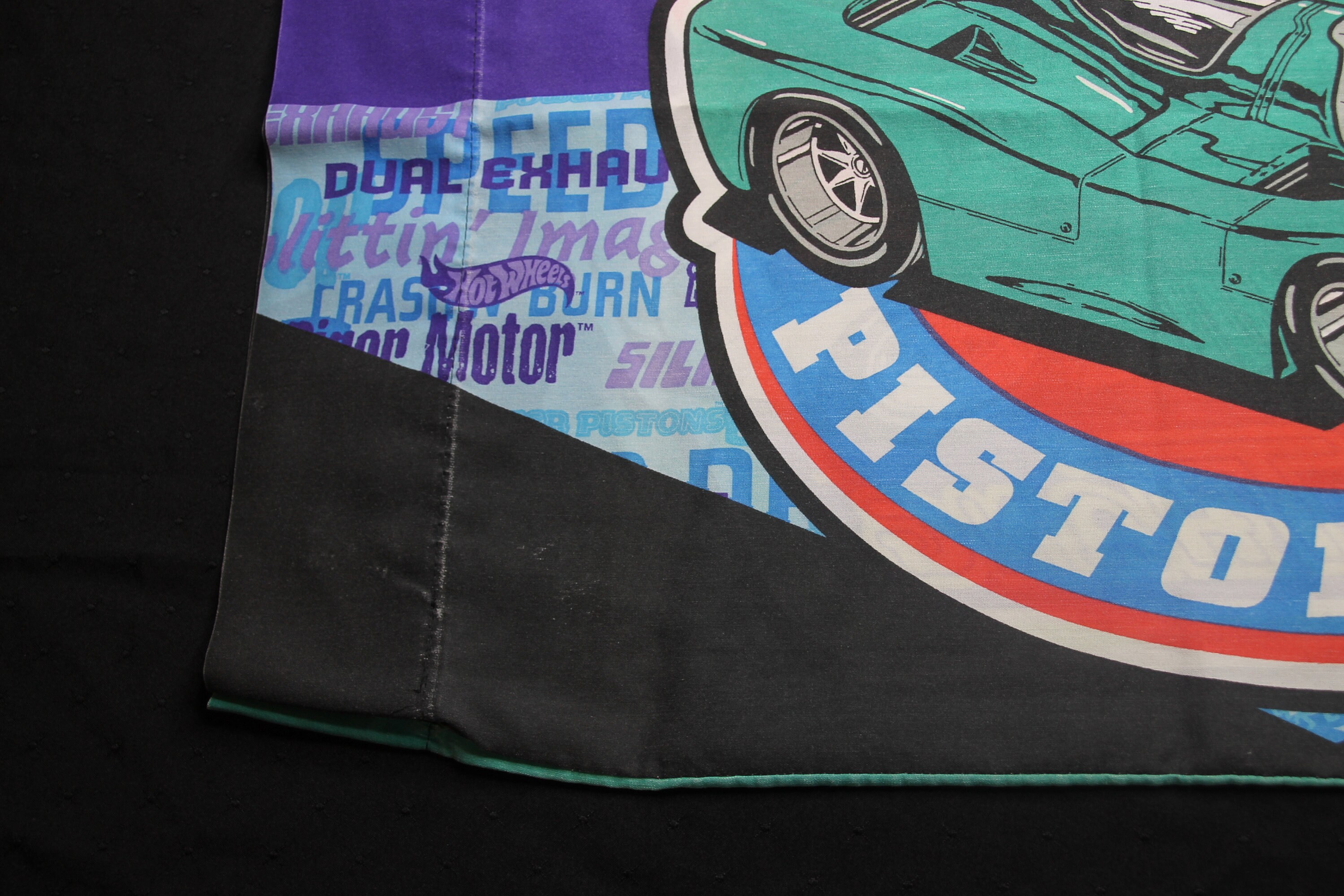 Vintage 1997 Hotwheels Hot Wheels Pattern Racing Car Kids Room Themed ...