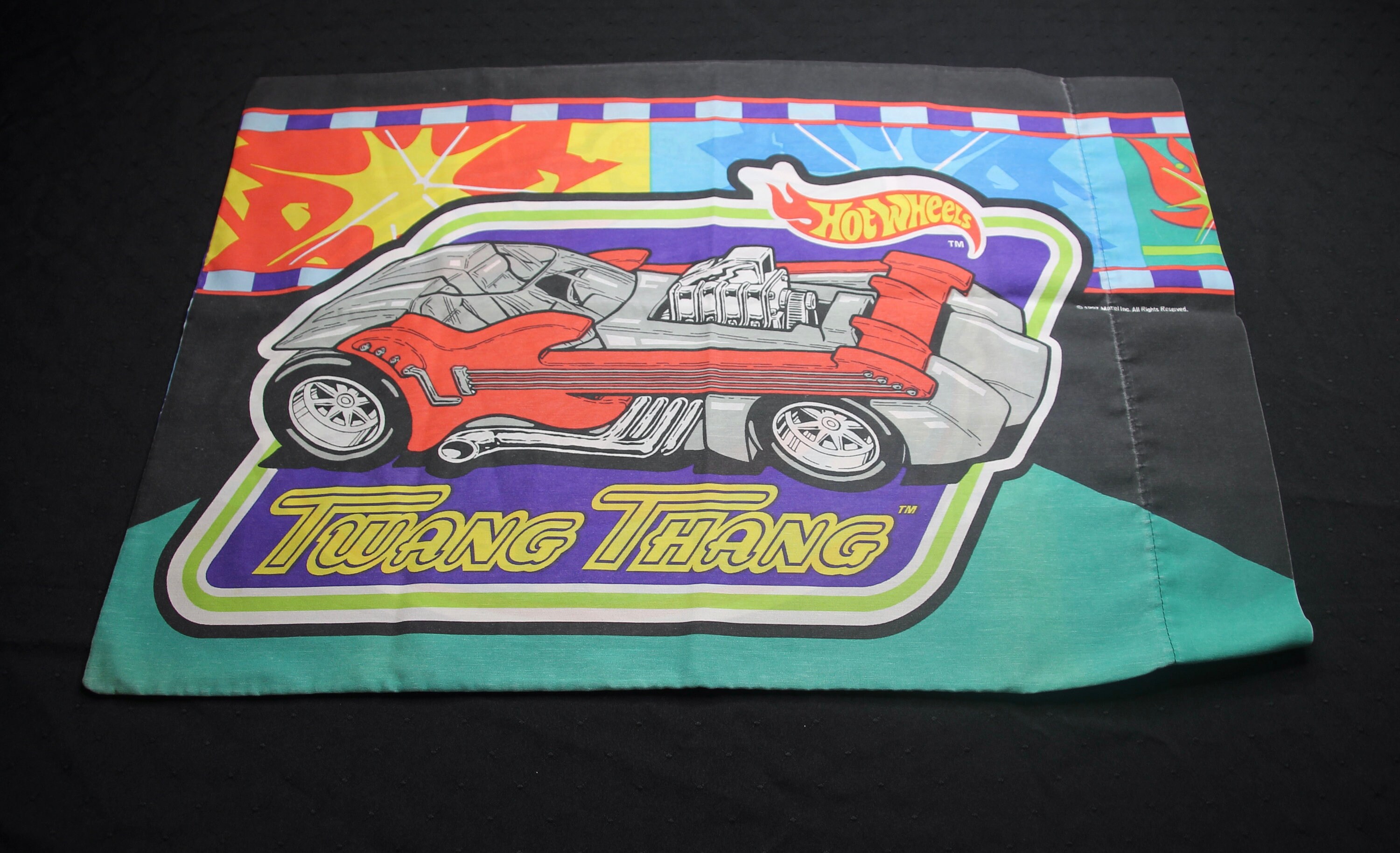 Vintage 1997 Hotwheels Hot Wheels Pattern Racing Car Kids Room Themed ...