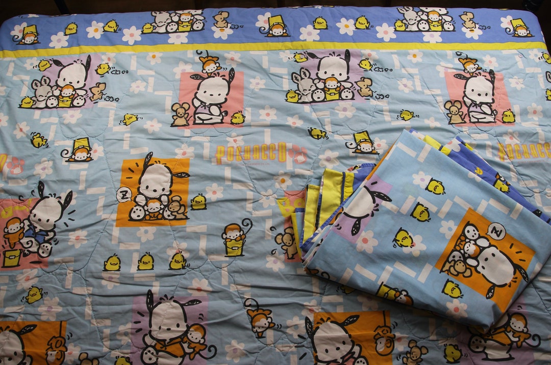 Vintage Pochacco Cute Dog Themed Duvet Cover With Matching Flat Sheet ...