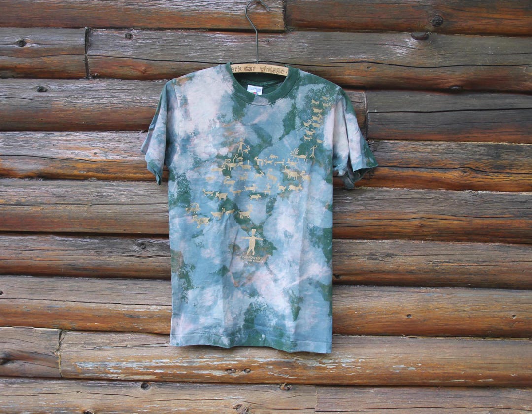 Vintage the Okanagan Herd Primal Native Art BC Canada Tie Dye Elk ...