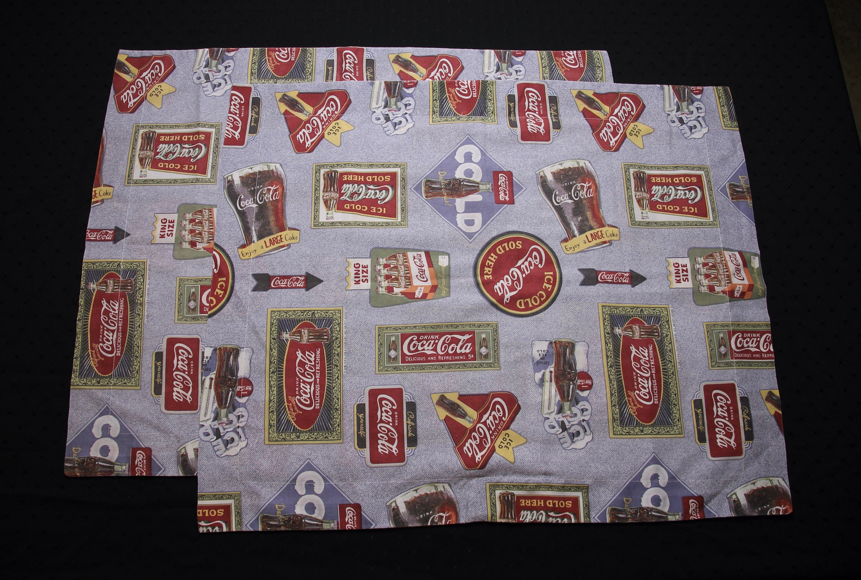 Vintage Pair of Coca Cola Coke Themed Pillow Shams - Etsy