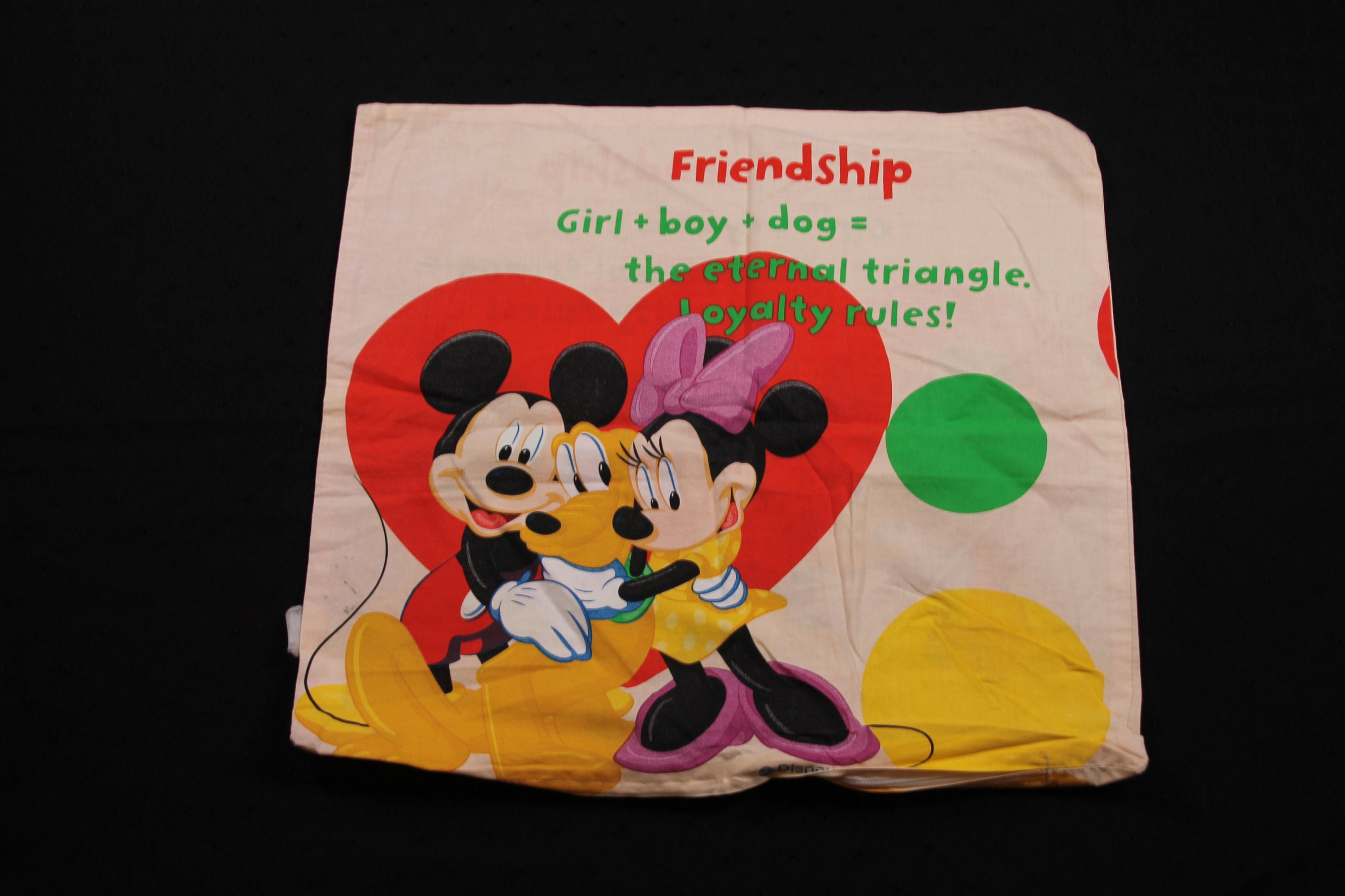 Vintage Disney Mickey and Minnie Throw Pillow Cover - Etsy
