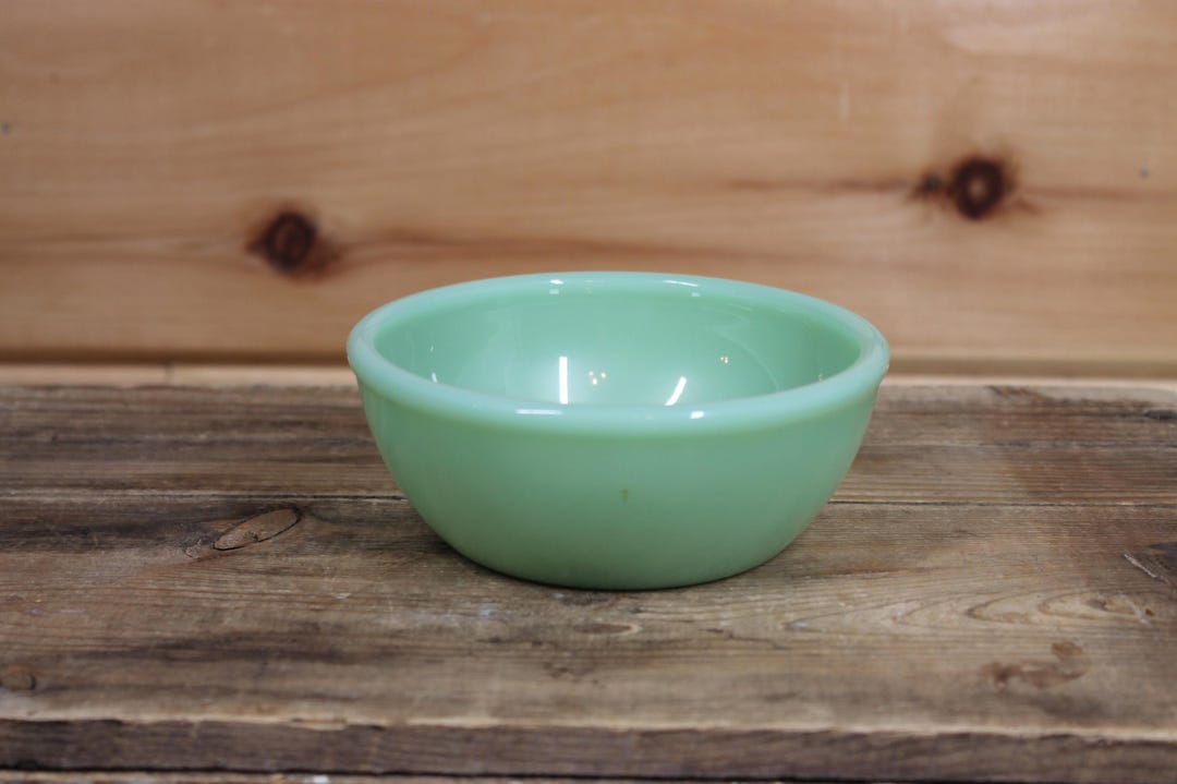 Vintage Fire King Jadeite Restaurant Ware 4 3/4" Beaded Rim Bowl 1962's ...