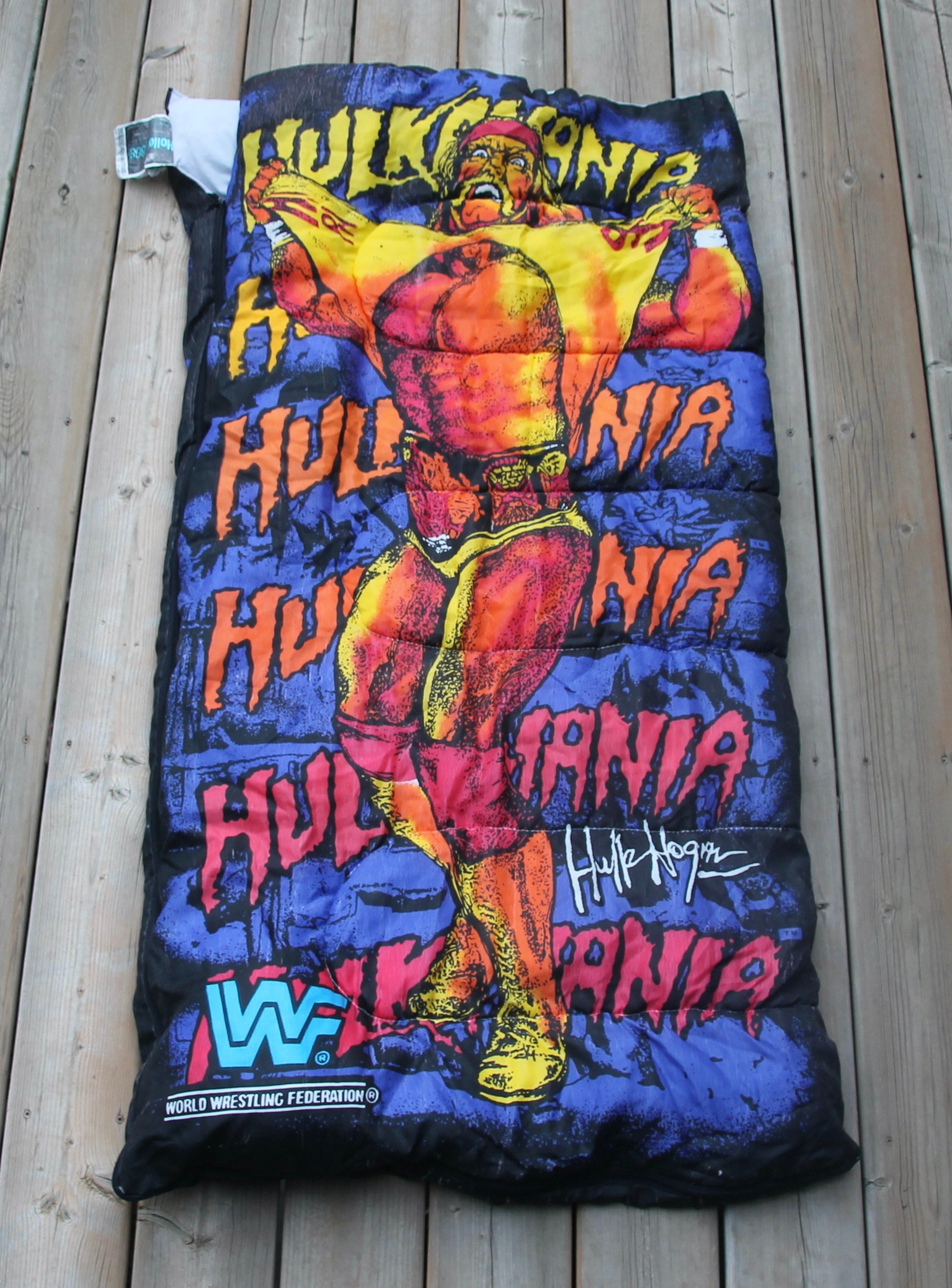 Vintage WWF Wrestling Hulk Hogan Hulkamania Sleeping Bag - Etsy