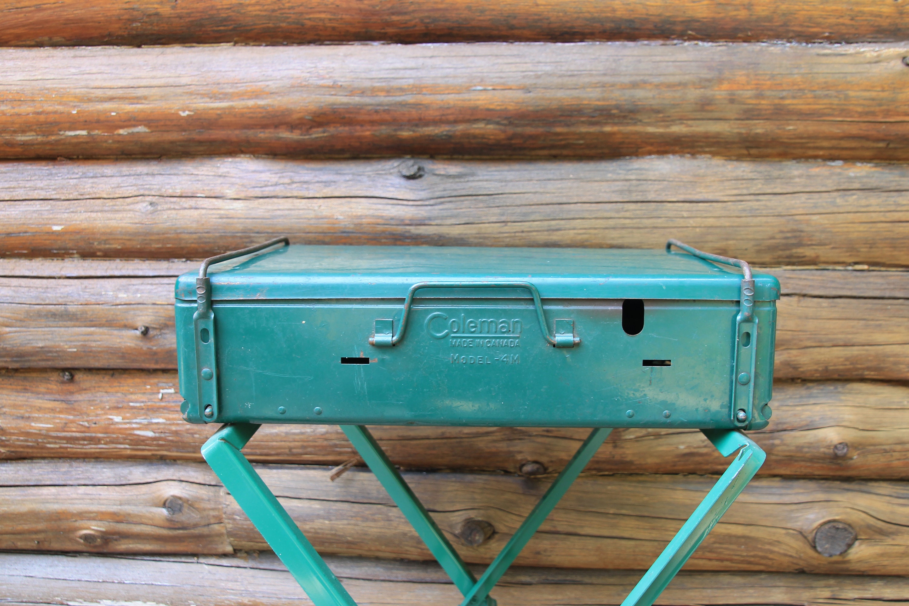 Vintage Coleman 2 Burner Classic Green Gas Camping Stove Model 4M With ...