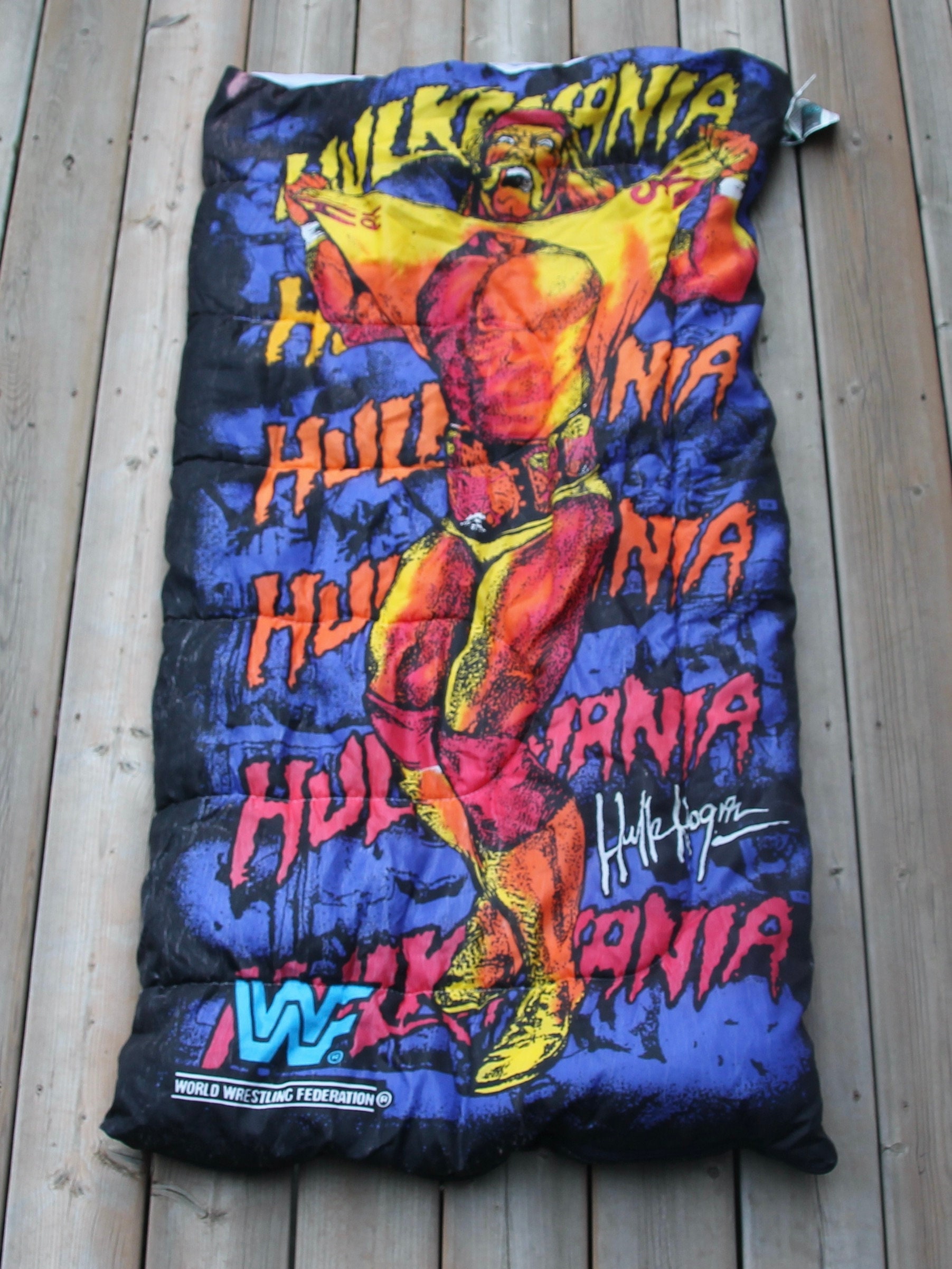 Vintage WWF Wrestling Hulk Hogan Hulkamania Sleeping Bag - Etsy
