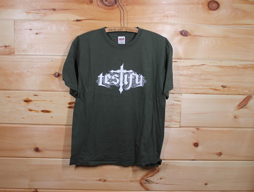 Vintage Y2K P.O.D. Payable on Death Rock Band Concert Tour Green T ...
